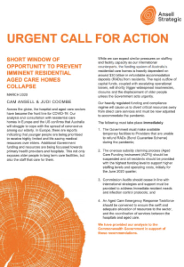 Urgent Call for Action - Ansell Strategic